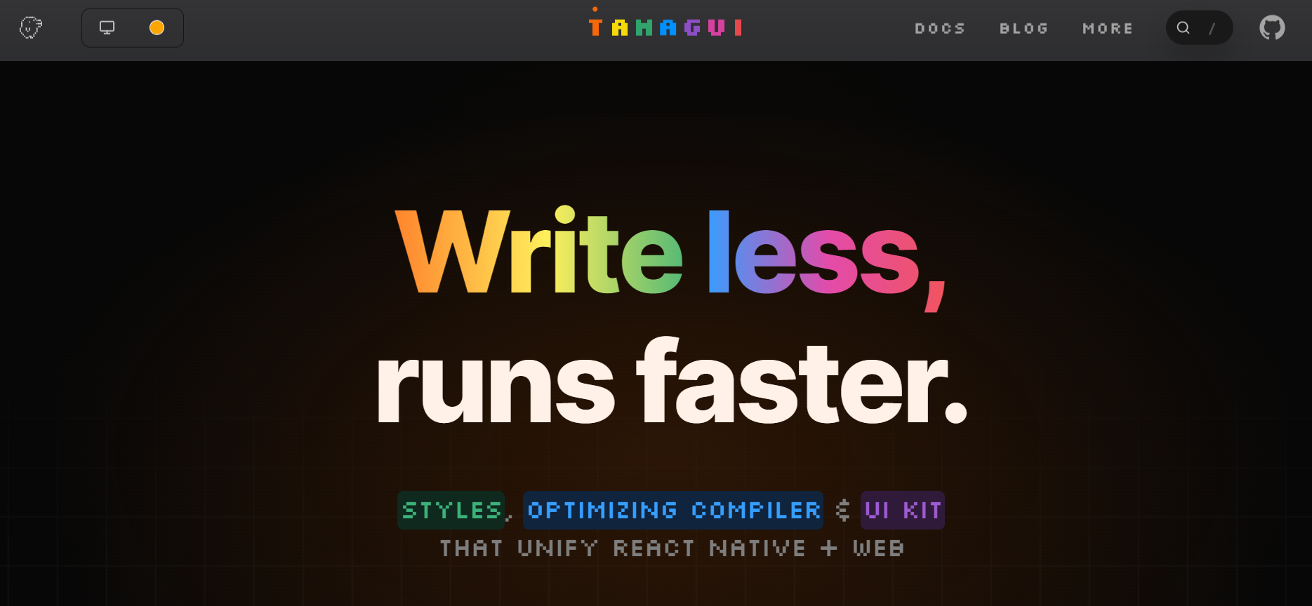 Tamagui Main page should only use Tamagui · Issue #323 · tamagui ... Tamagui Main page should only use Tamagui · Issue #323 · tamagui ...