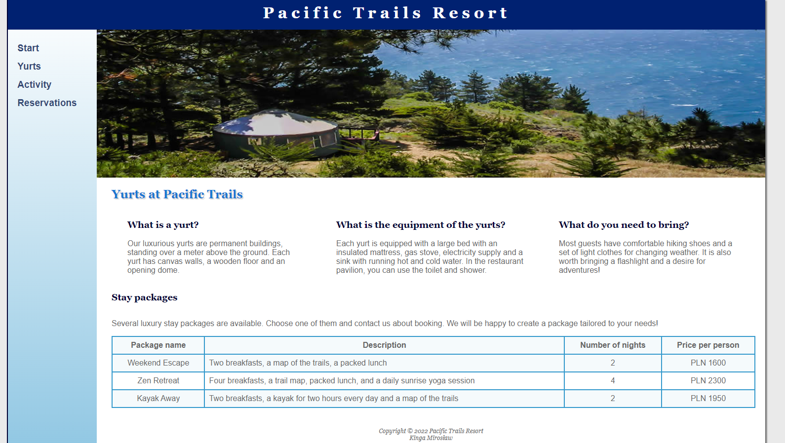 GitHub - KingaMiroslaw/pacific-trails-resort: Very simple Pacific ...