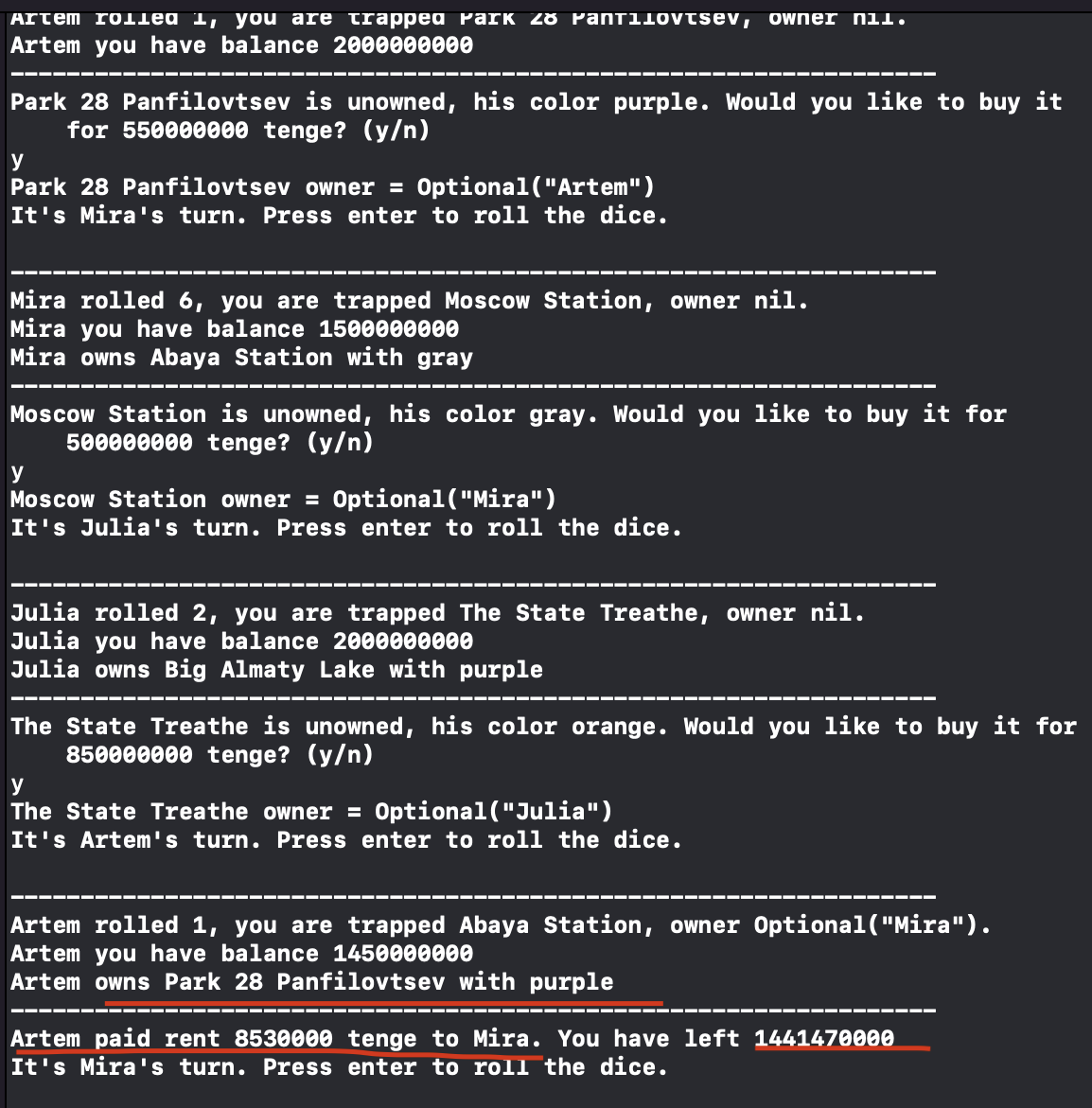 GitHub - HramkovaJulia/MonopolyConsoleGame