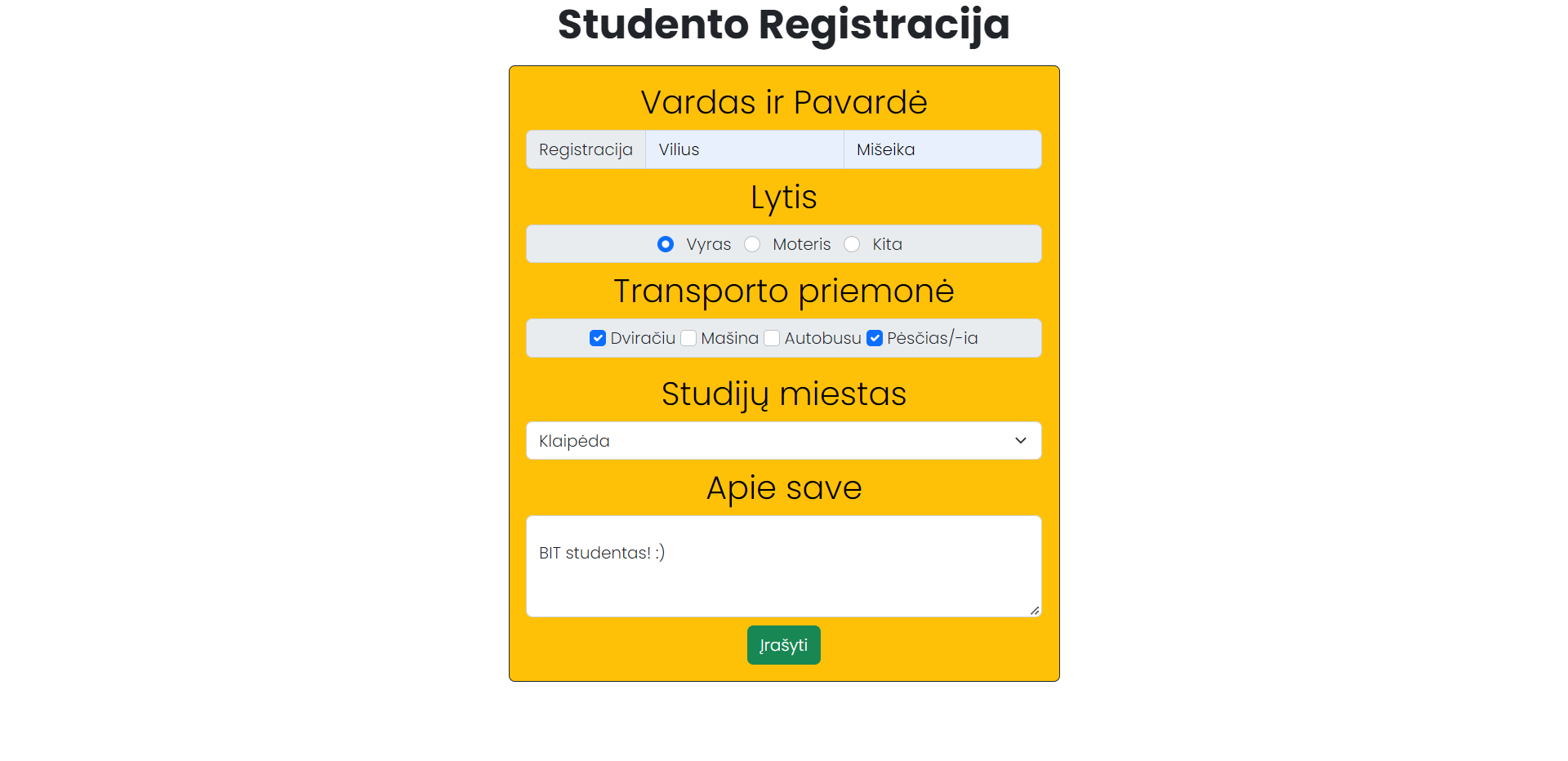 GitHub - Recend/php2-Studento-registracijos-forma