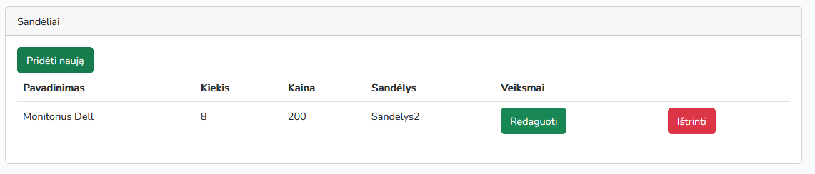 GitHub - Dariusr111/laravel-sandelys: Php-Laravel-Mysql