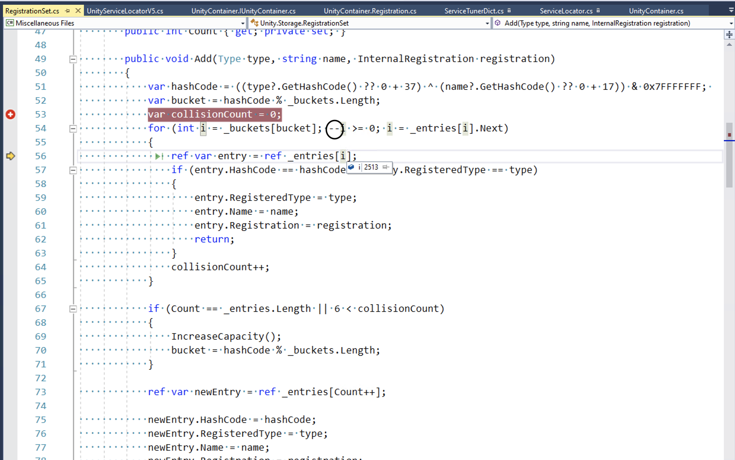 Uncertain behavior of RegistrationSet in 5.10.3 · Issue #327 ...