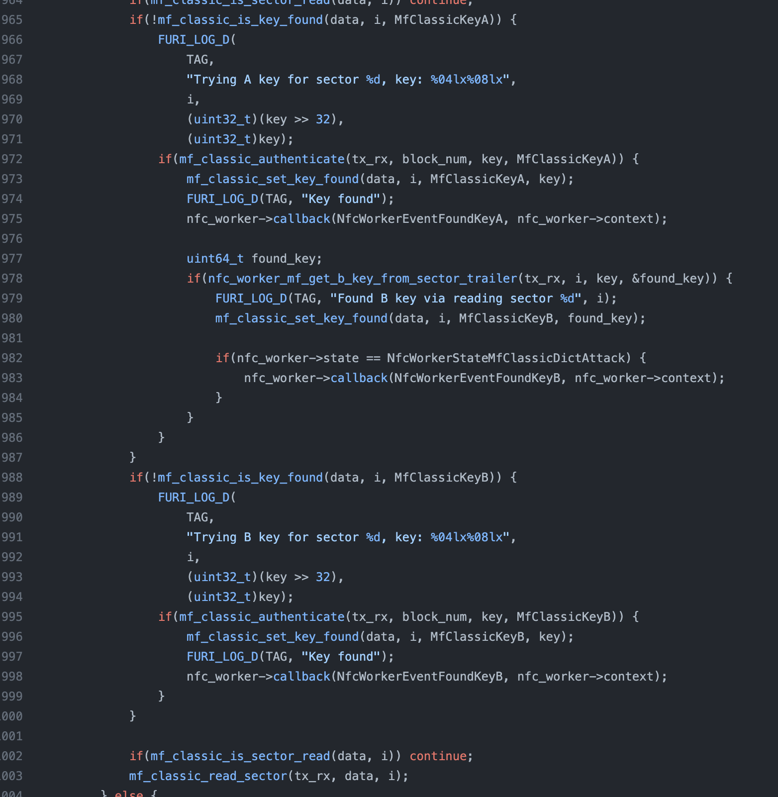 NFC reader not using MF keys from user dict · Issue #396 · DarkFlippers ...