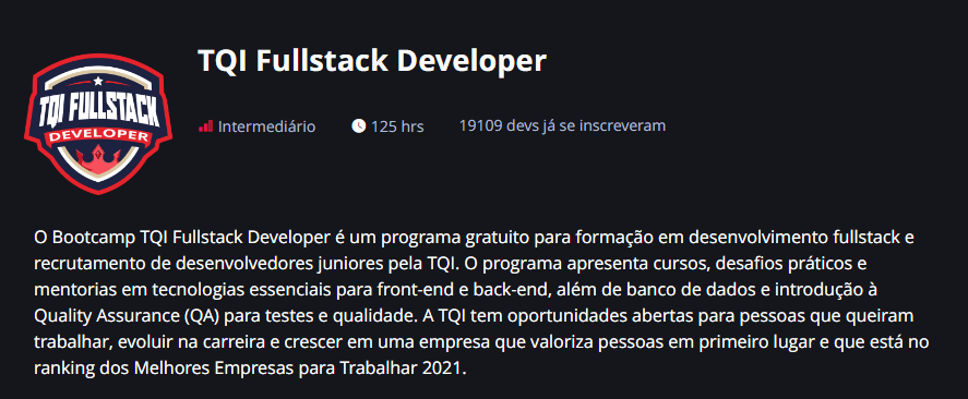 GitHub - CodeGui01/Dio-Full-Stack-Developer: Meu progresso de aprendizagem no Bootcamp - TQI ...