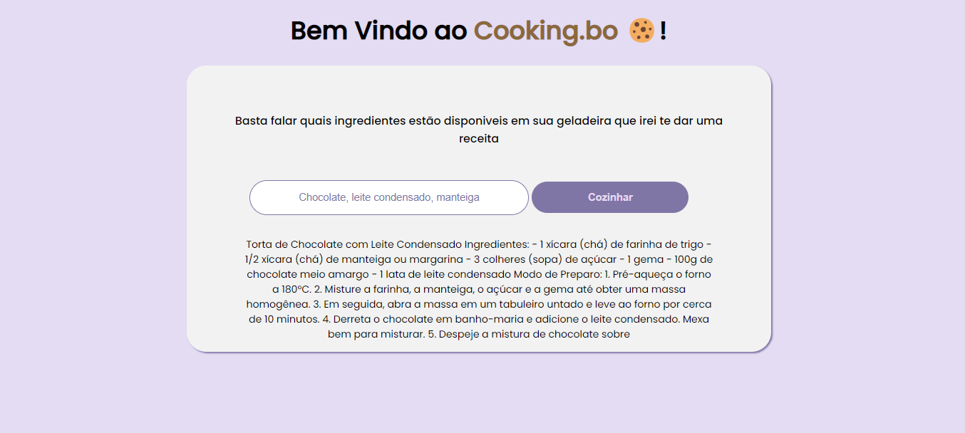 GitHub - obelucca/cooking.bo: O cooking.bo é um gerador de receitas feito com PHP, consumindo a ...