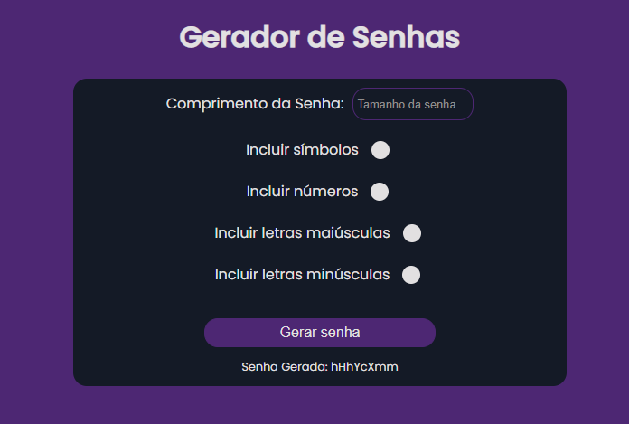 GitHub - obelucca/Gerador_de_senhas: Esse é um projeto de um gerador de senhs que usa as ...