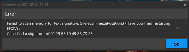 Error · Issue #1112 · imchillin/Anamnesis · GitHub
