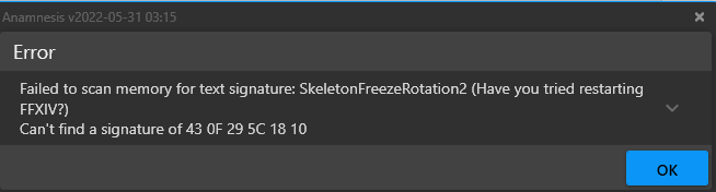 Error · Issue #1112 · imchillin/Anamnesis · GitHub