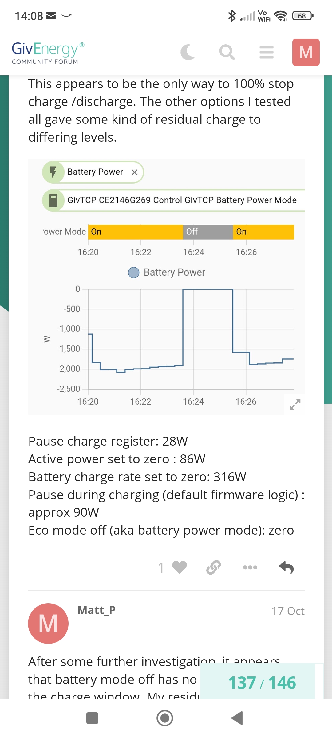 Power "leakage" when pausing discharge on multiple inverter models ...