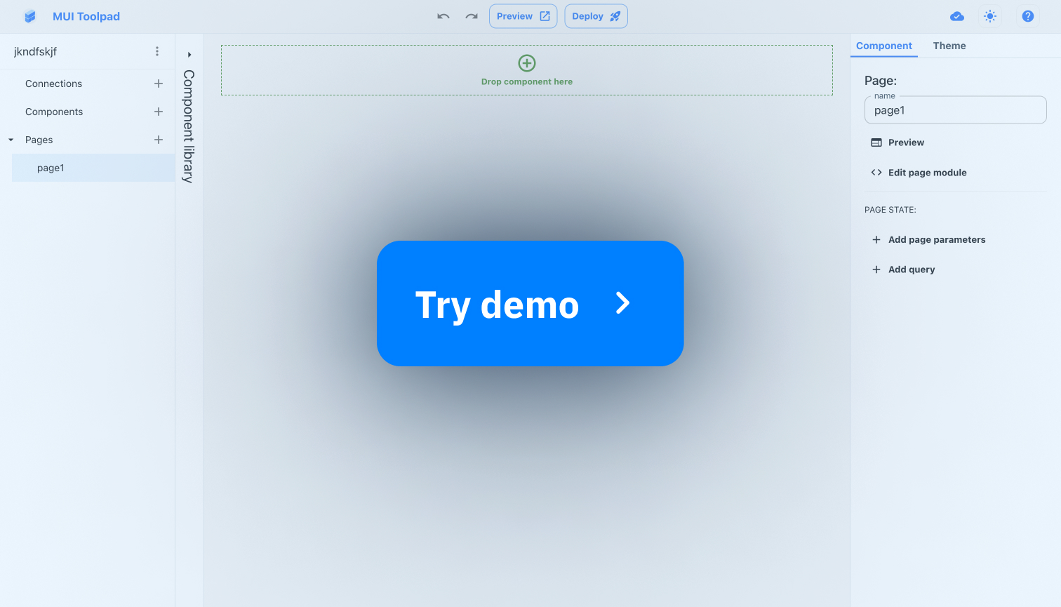 Add Live demo button to the docs and GitHub repo · Issue #1224 · mui/toolpad · GitHub