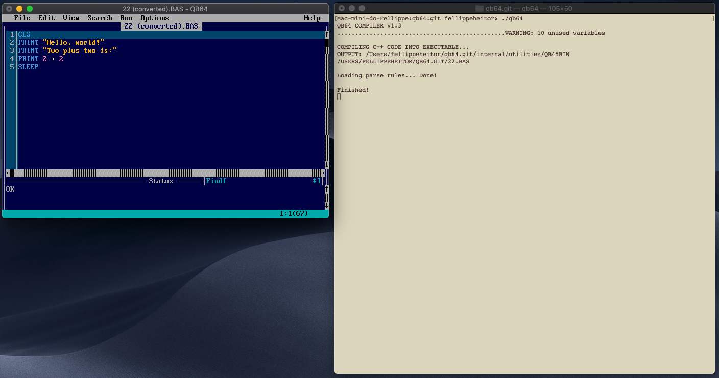 Binary Format: "Error Launching Conversion Utility" · Issue #95 · Galleondragon/qb64 · GitHub
