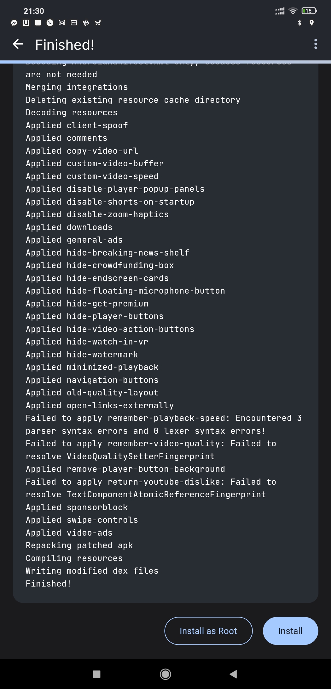 bug: patch return-youtube-dislike fails · Issue #2123 · ReVanced/revanced-patches · GitHub