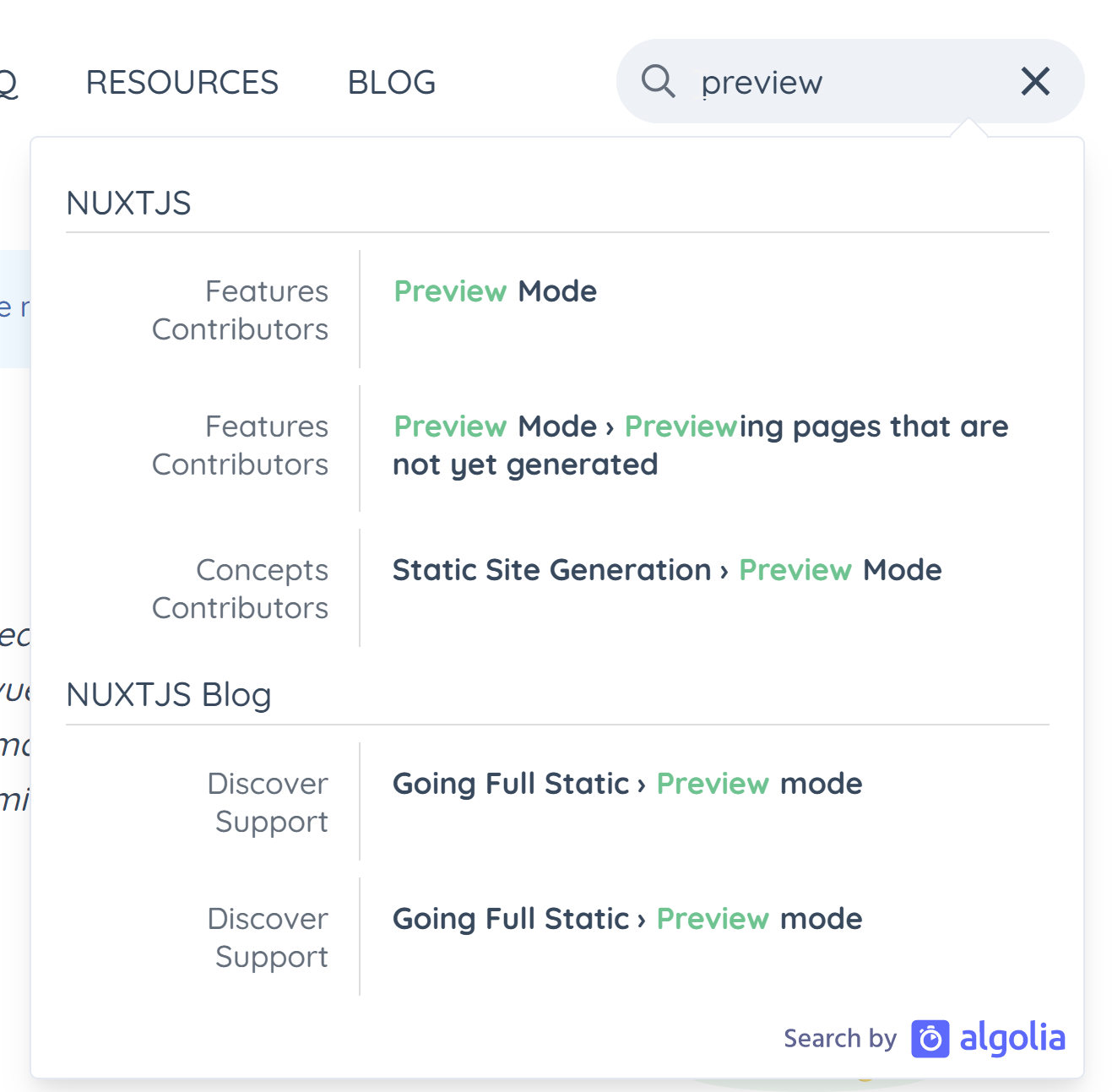 Algolia DocSearch · Issue #487 · nuxt/content · GitHub