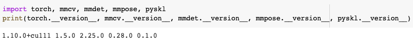 Versions of mmcv-full, mmdet, pytorch, cuda for running the repo ...