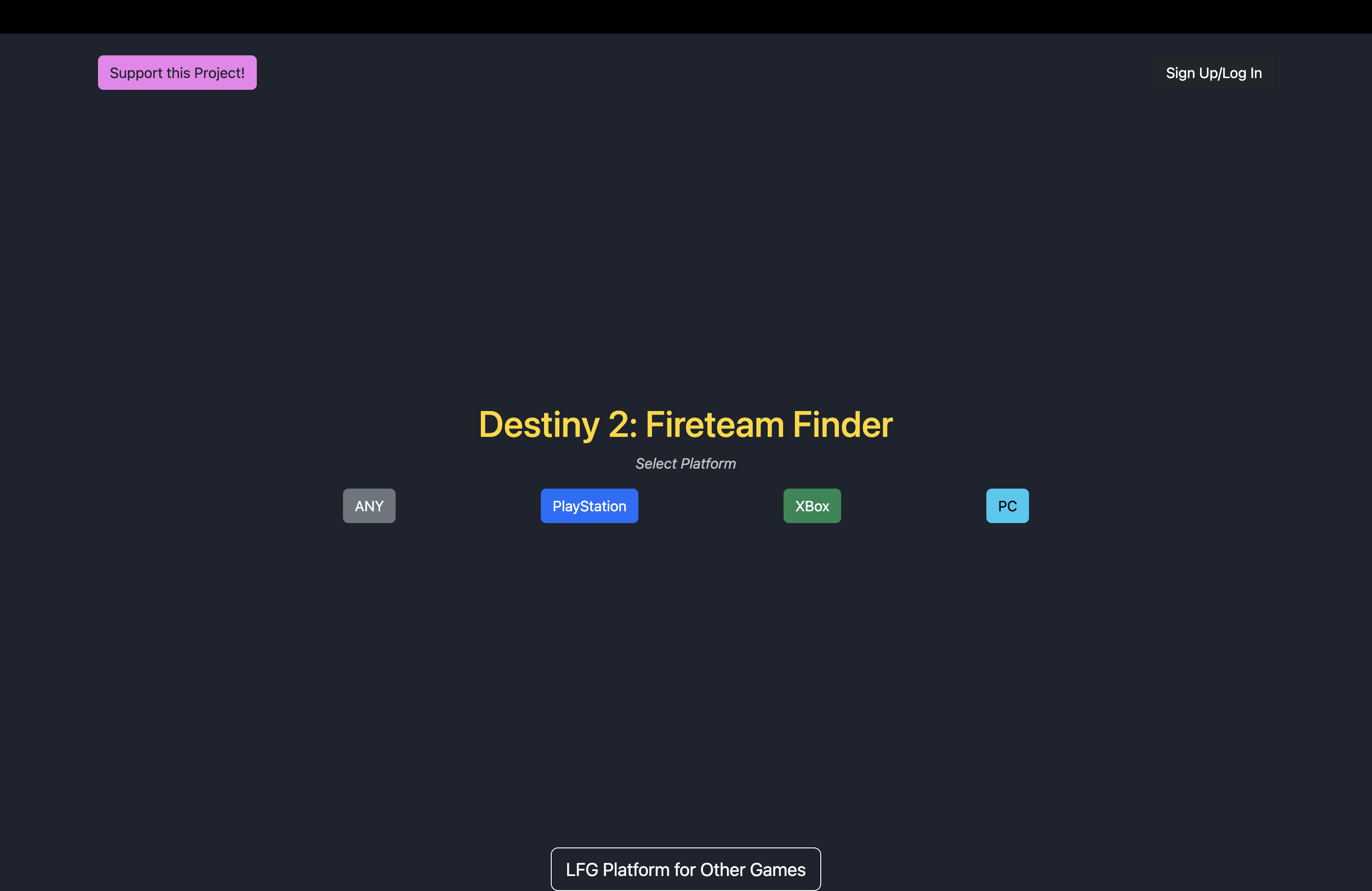 GitHub - Charan-Karthik/FireteamFinder-GameLFG: A website for quickly and easily finding groups ...