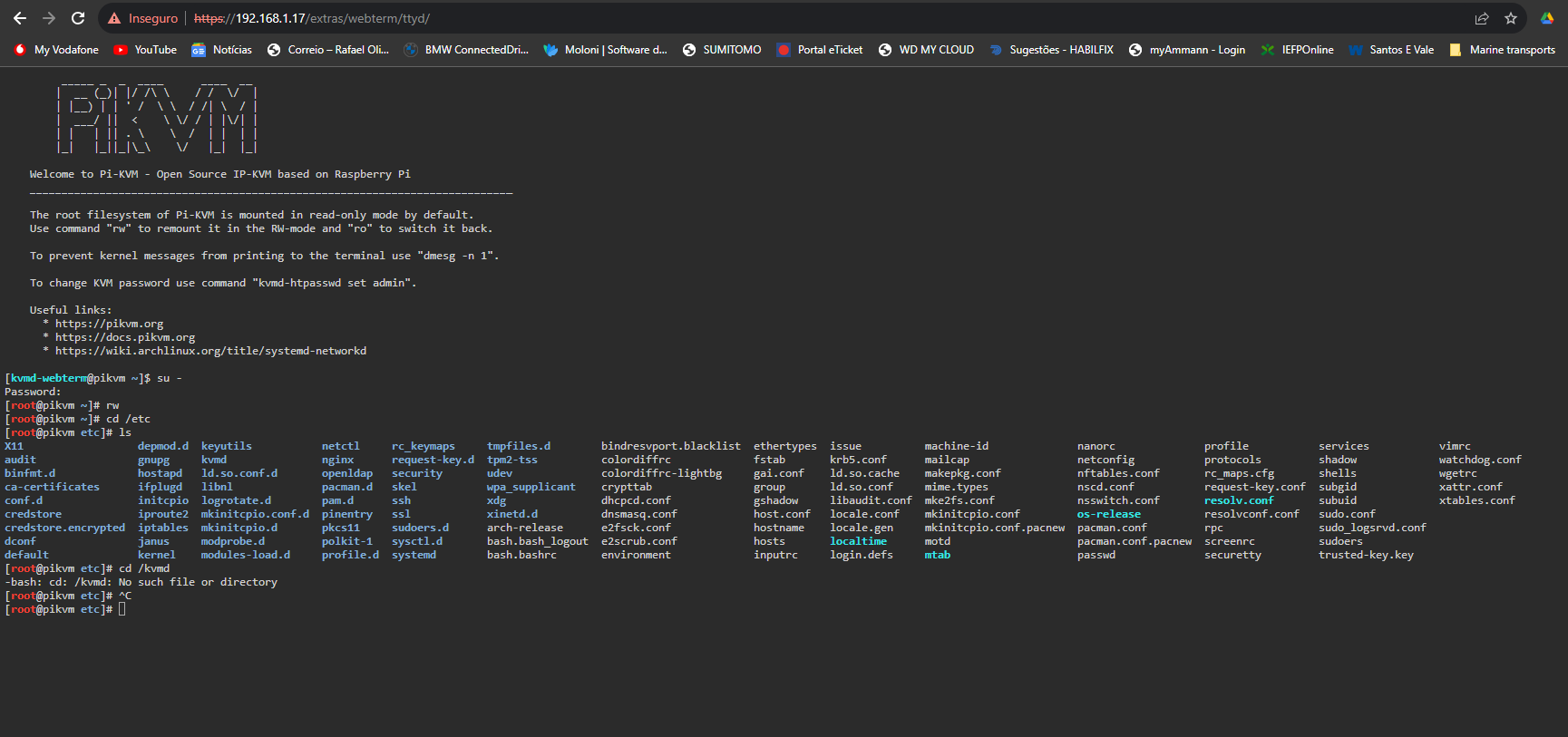 PiKVM folder /kvmd: No such file or directory · Issue #1137 · pikvm/pikvm · GitHub