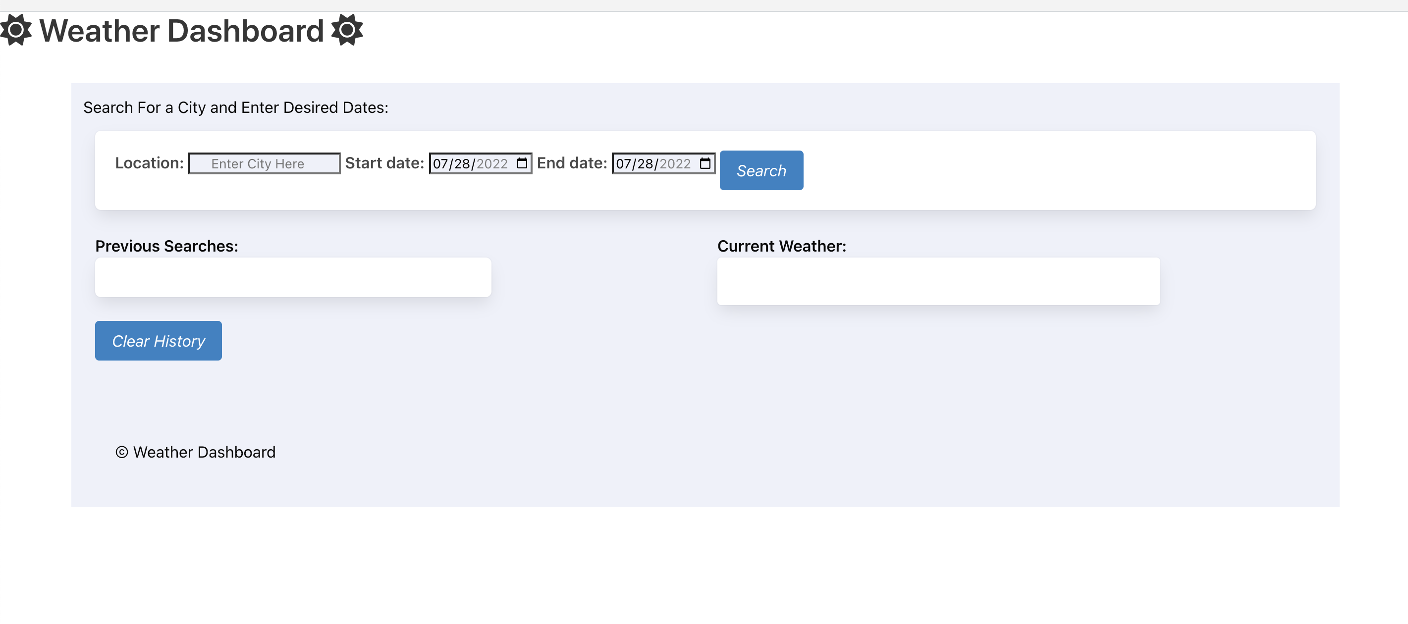 GitHub - johnrob112/weather-dashboard