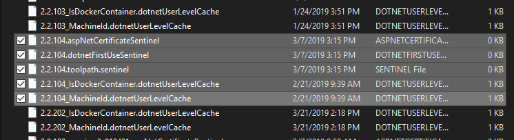 Sentinel and cache files not removed when uninstalling .NET Core SDK · Issue #3557 · dotnet ...