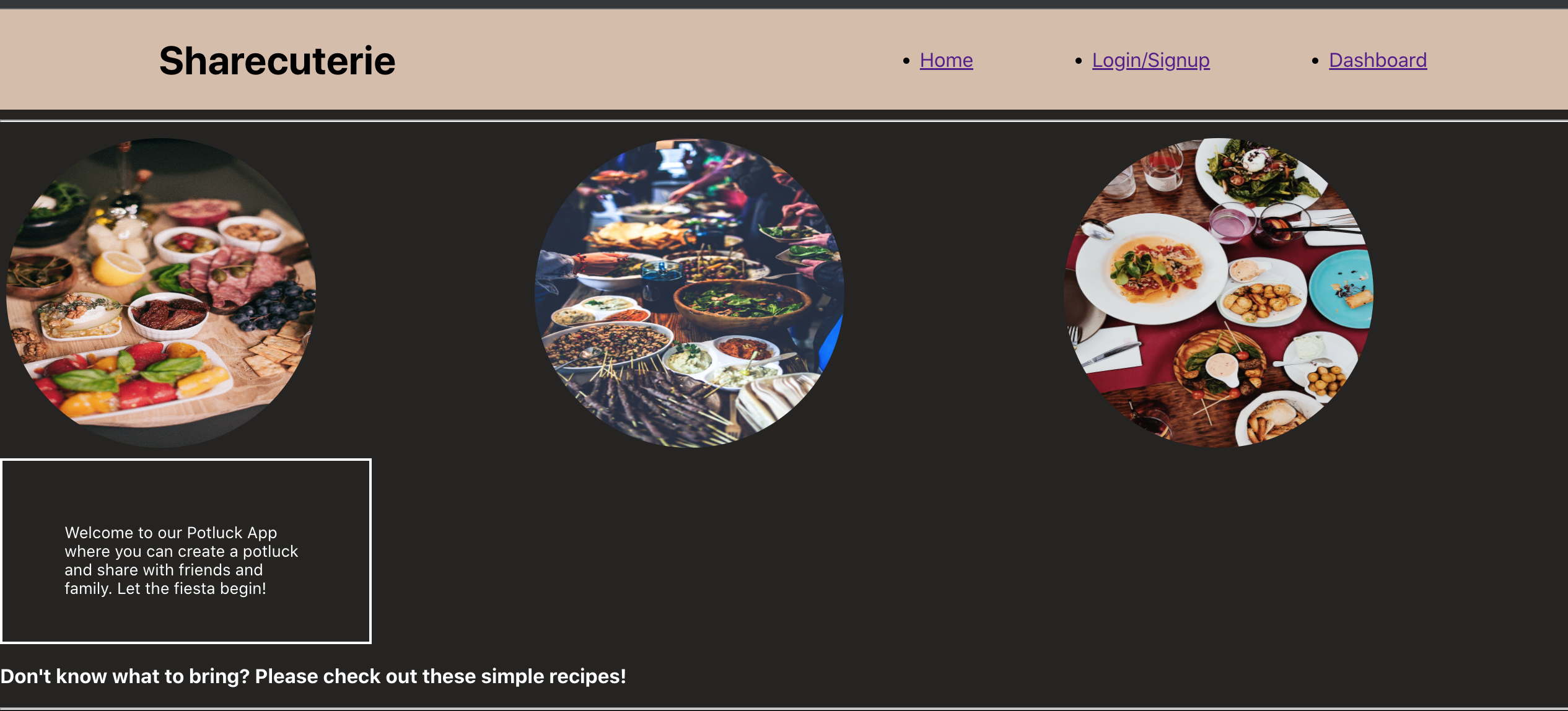 GitHub - mconanan/potluck: social potluck app for groups to sign-up with food dishes, upload ...