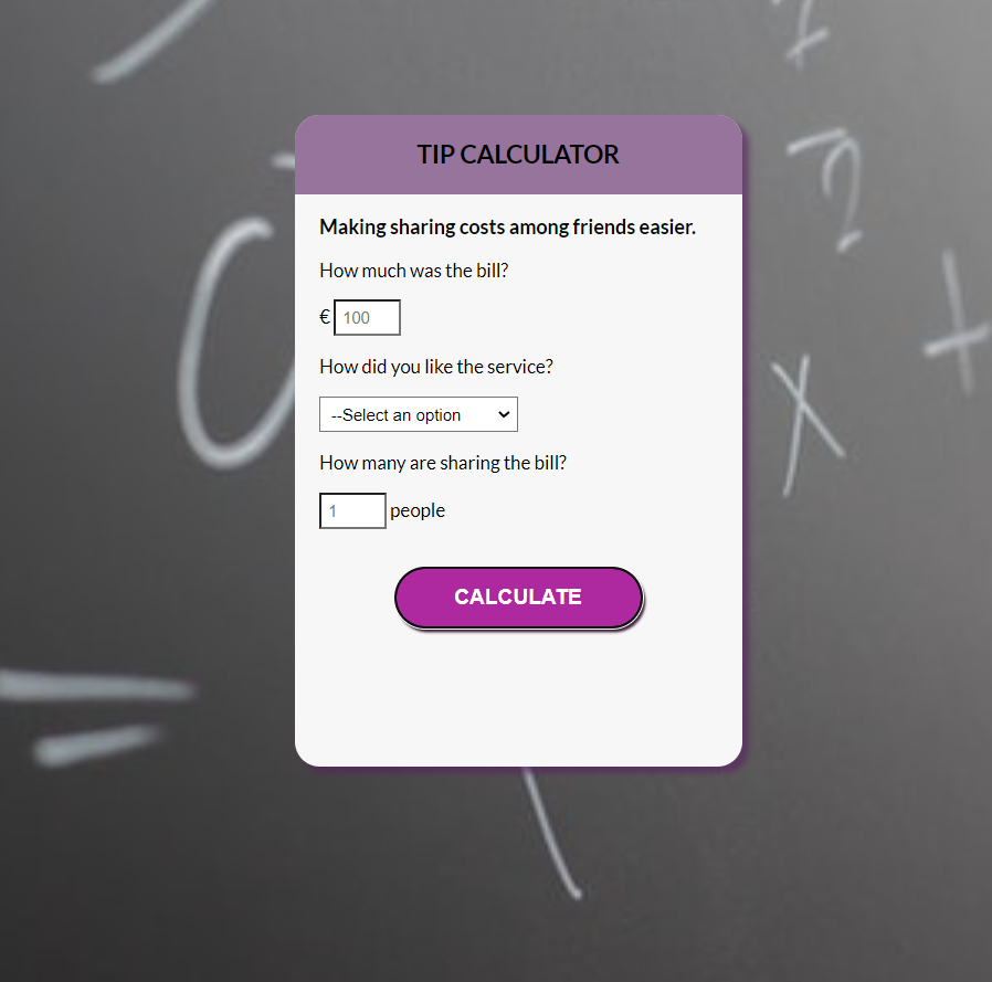 GitHub - Julaan/TipCalculator