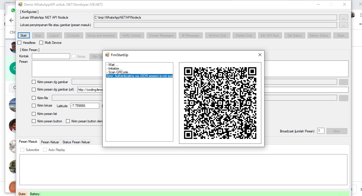 Error : Authenticating via JSON session not support · Issue #39 · WhatsAppNETClient ...