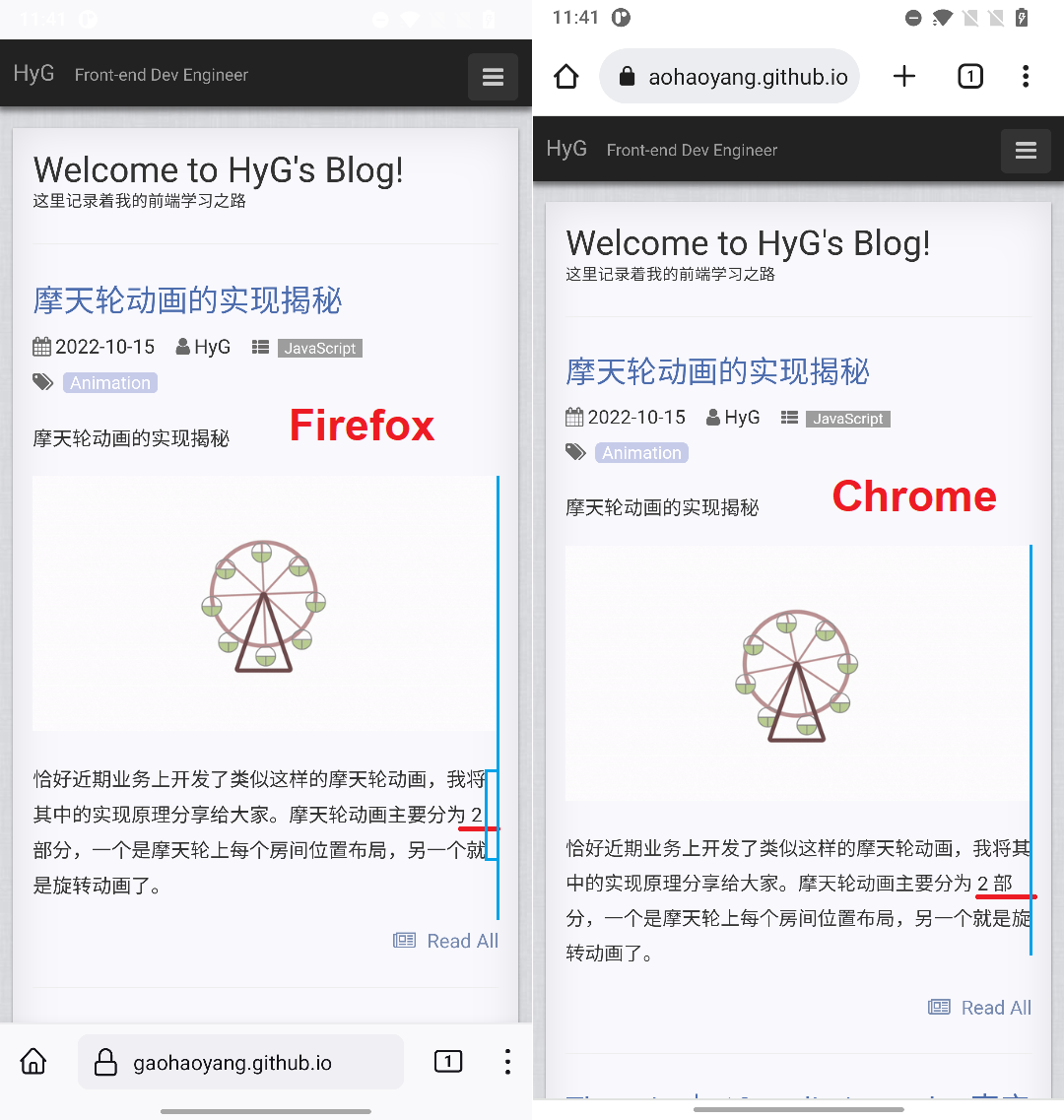gaohaoyang.github.io - Paragraphs misaligned · Issue #112775 · webcompat/web-bugs · GitHub