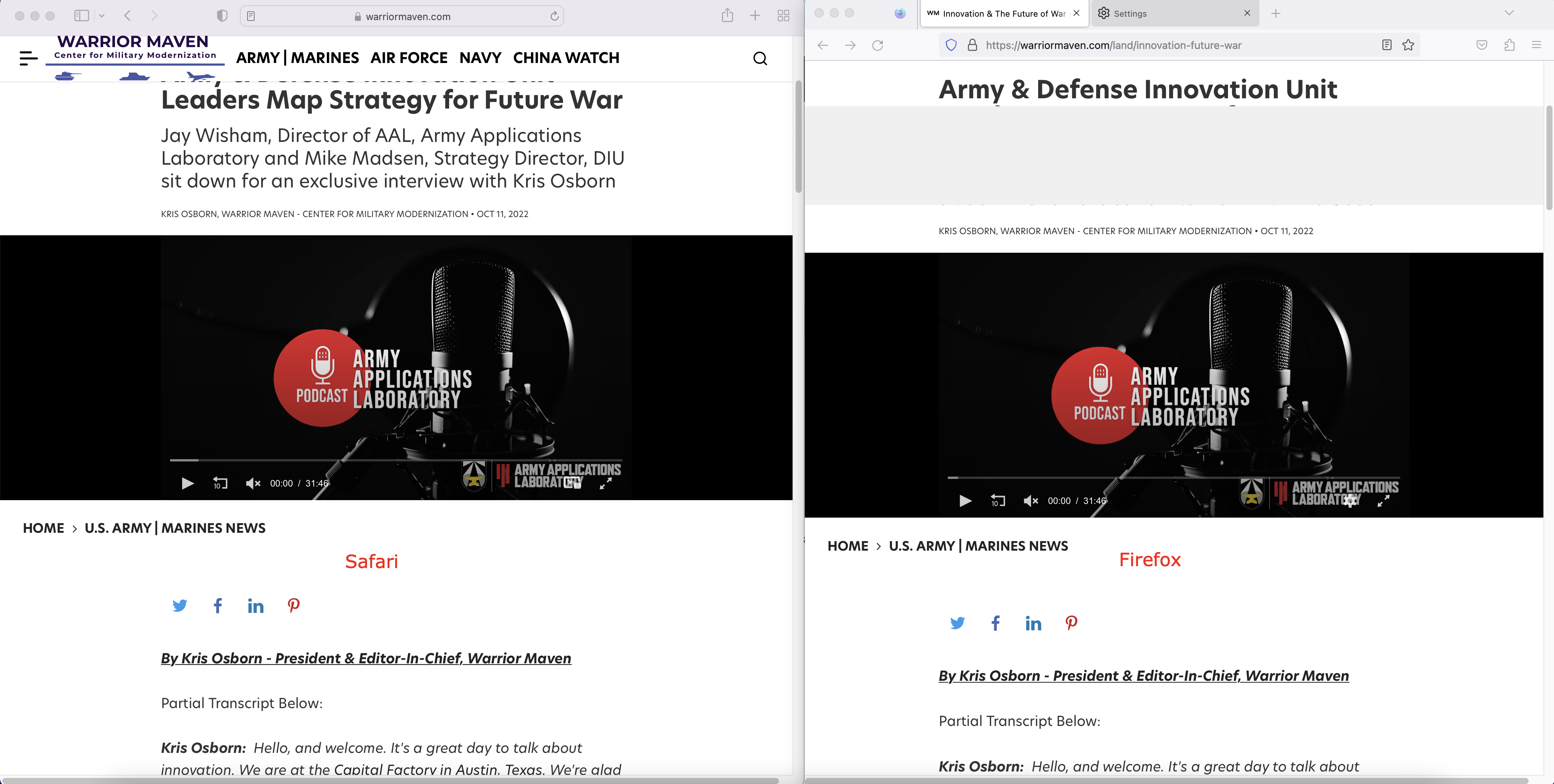warriormaven.com - video or audio doesn't play · Issue #112689 · webcompat/web-bugs · GitHub