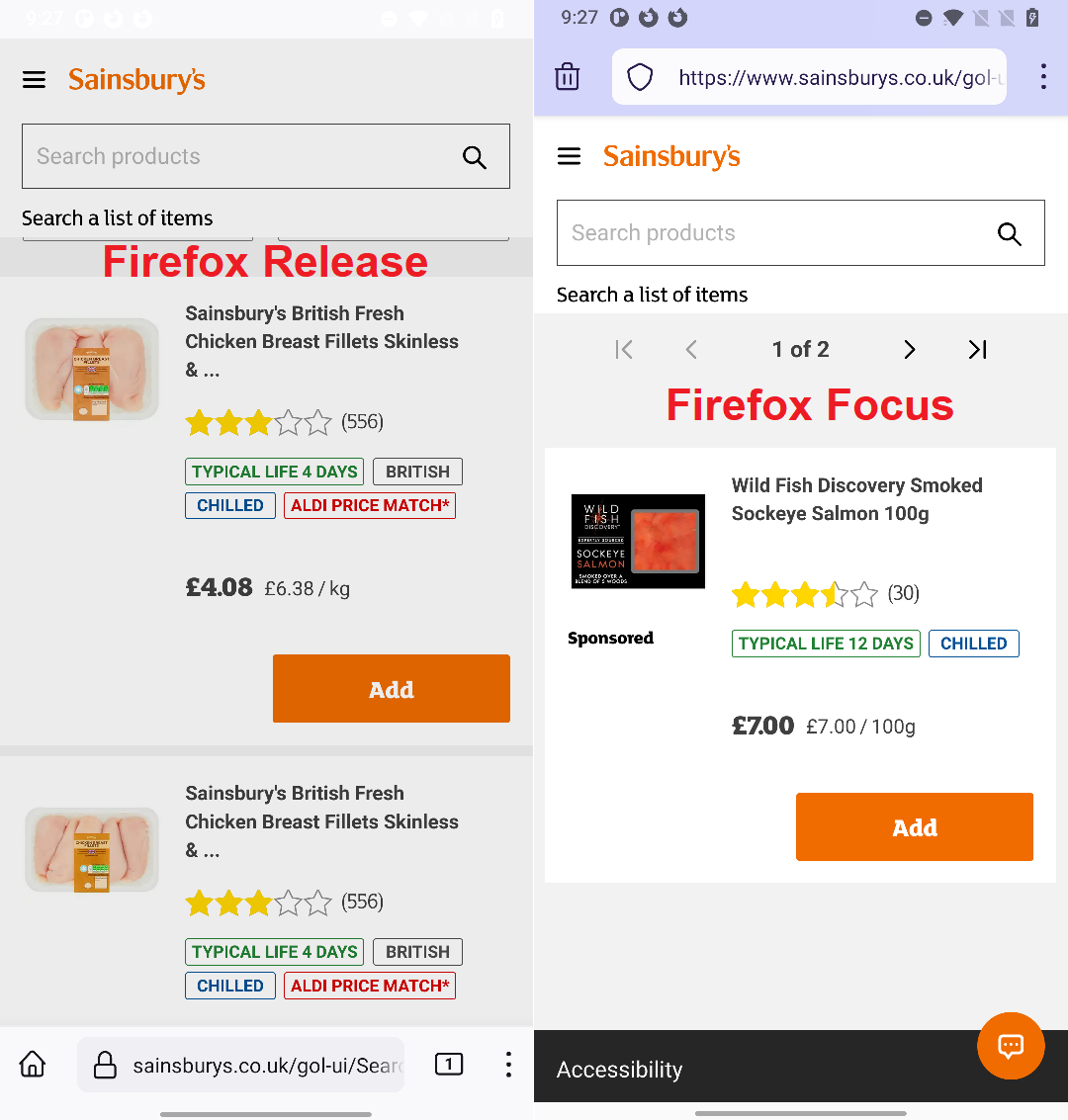 www.sainsburys.co.uk - No results displayed on the page · Issue #113865 · webcompat/web-bugs ...