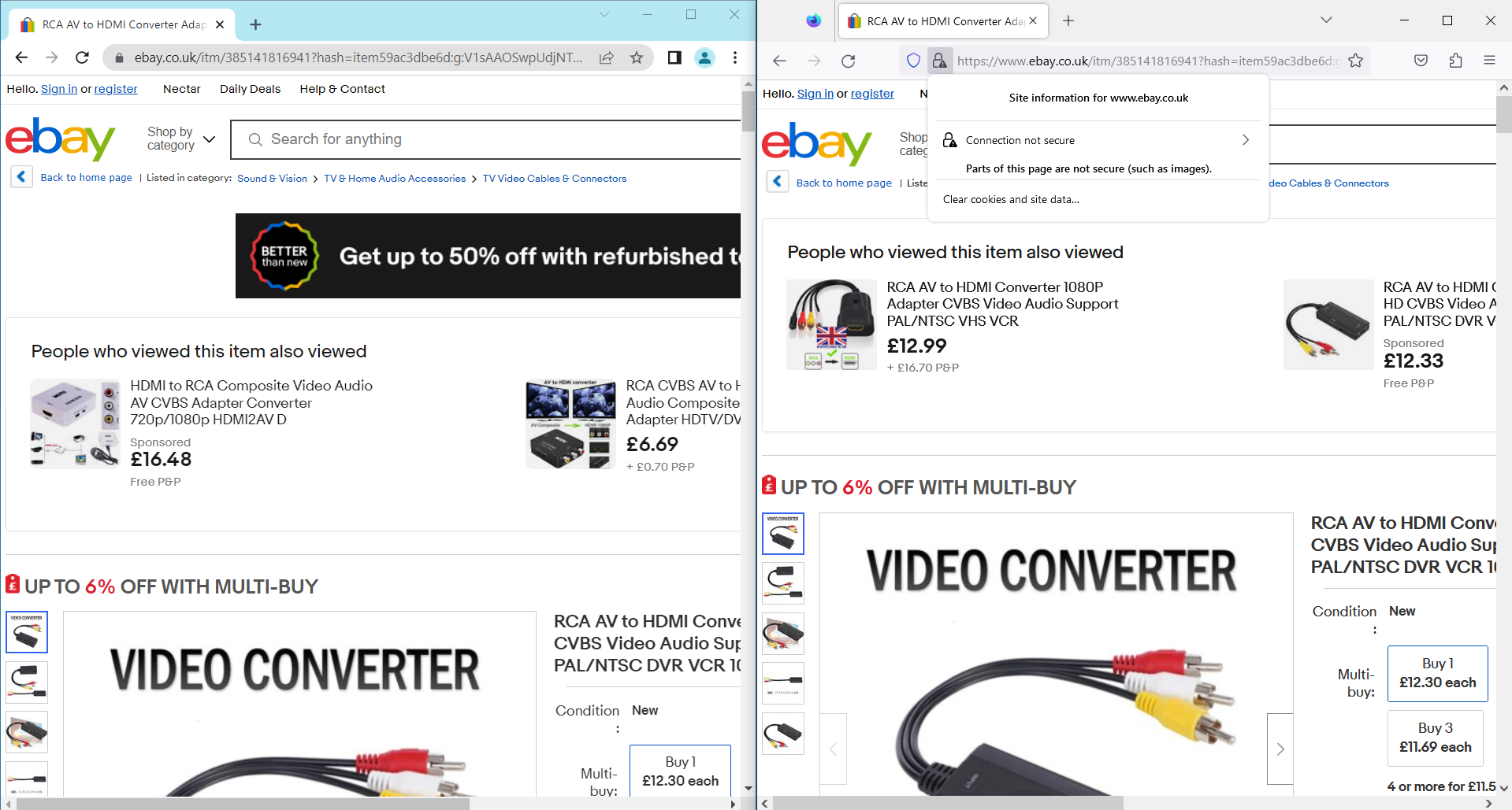 www.ebay.co.uk - Connection not secure on certain product listing links · Issue #114486 ...