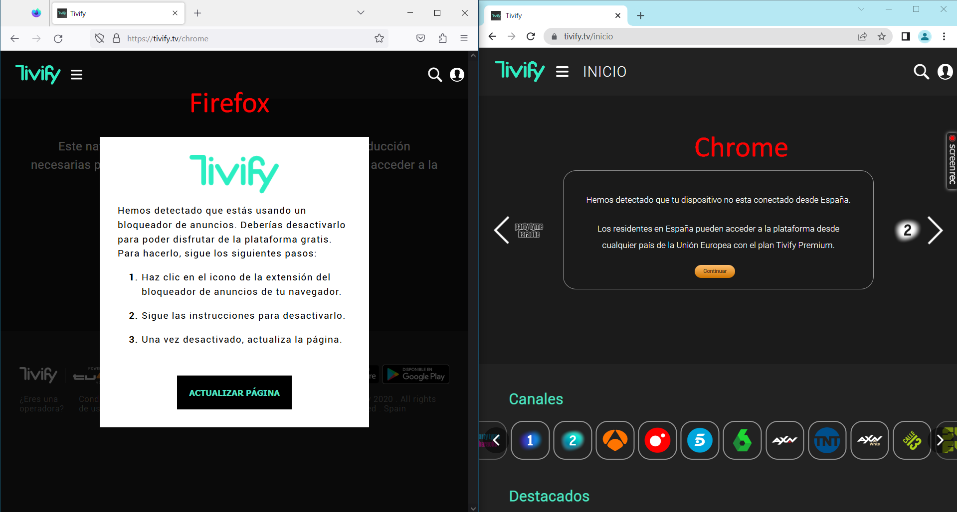 tivify.tv - Firefox is not a supported browser · Issue #116519 · webcompat/web-bugs · GitHub