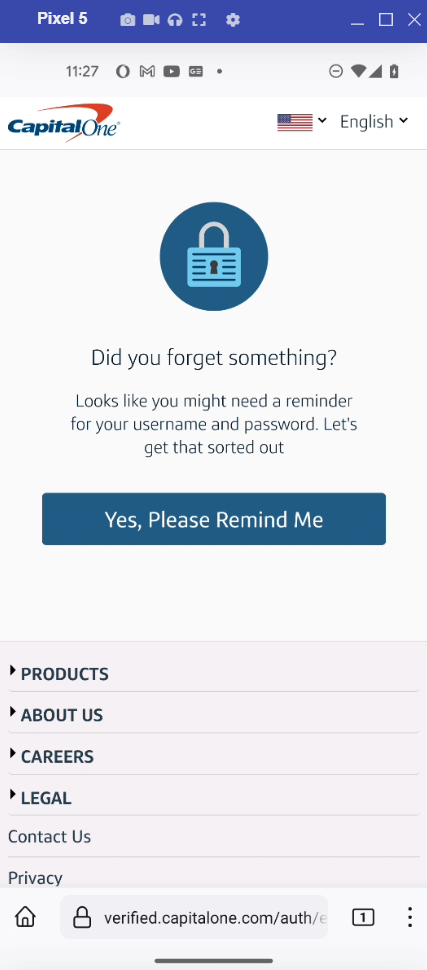 verified.capitalone.com - site is not usable · Issue #117115 ...