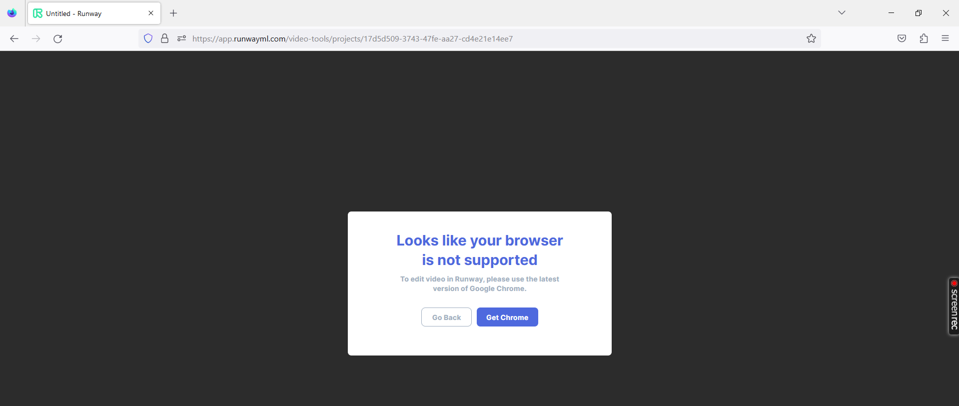 app.runwayml.com - unsupported, unable to edit videos · Issue #117122 · webcompat/web-bugs · GitHub