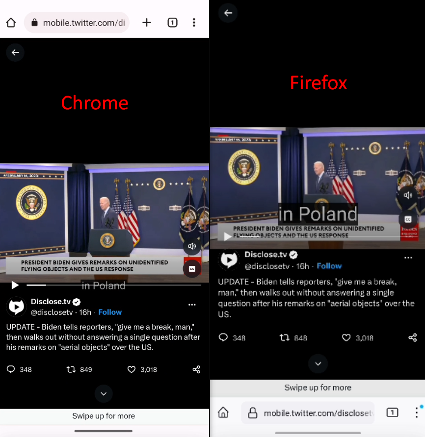 mobile.twitter.com - The subtitles are not displayed correctly, the ...