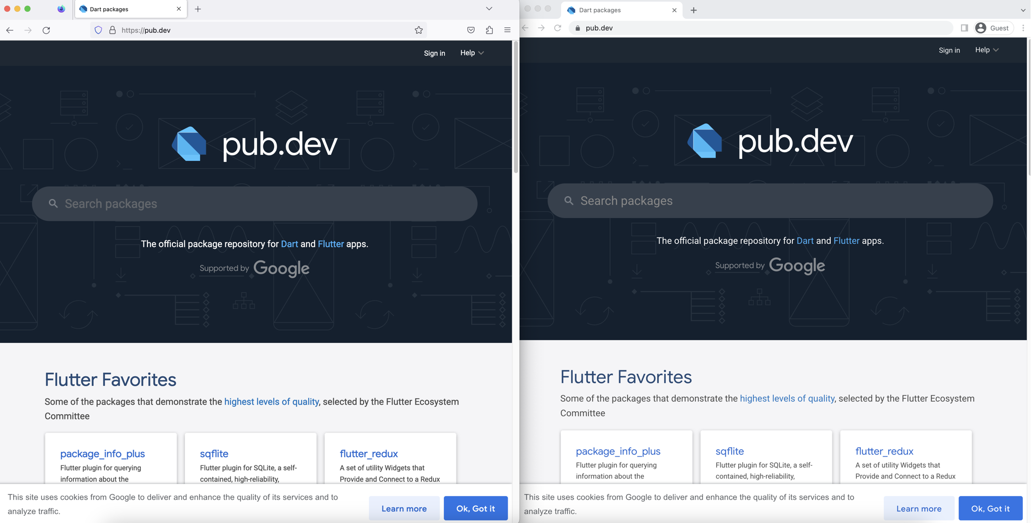 pub.dev - Text is bolder · Issue #118930 · webcompat/web-bugs · GitHub