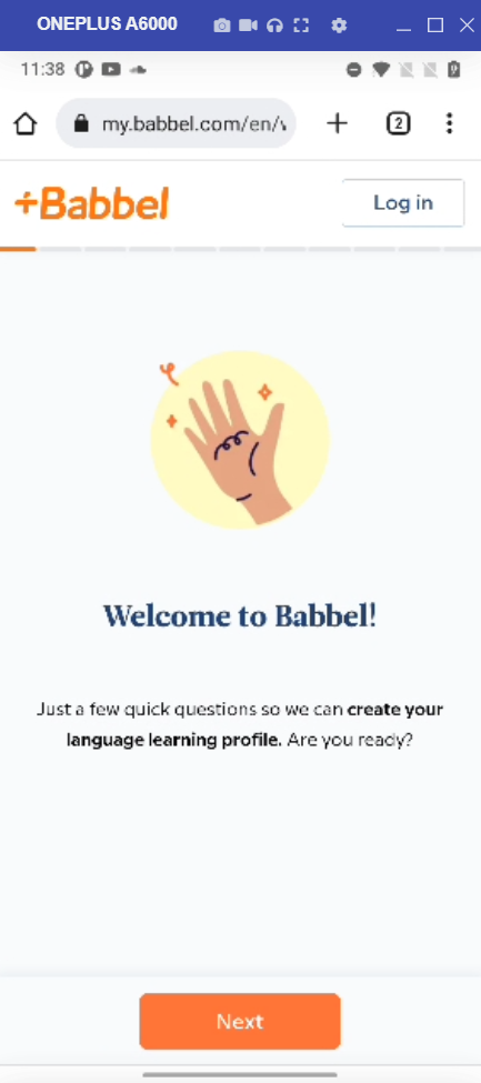 my.babbel.com - "Next" button is not visible · Issue #119212 · webcompat/web-bugs · GitHub