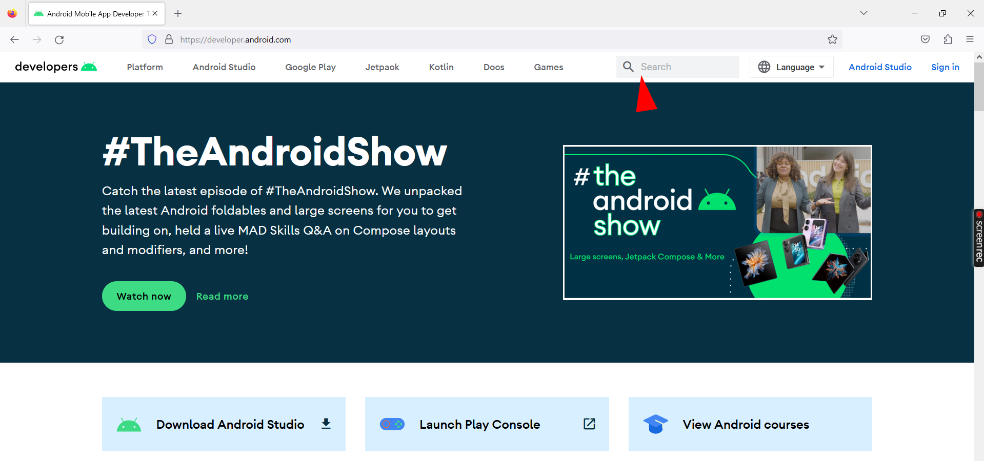 developer.android.com - design is broken · Issue #119422 · webcompat/web-bugs · GitHub
