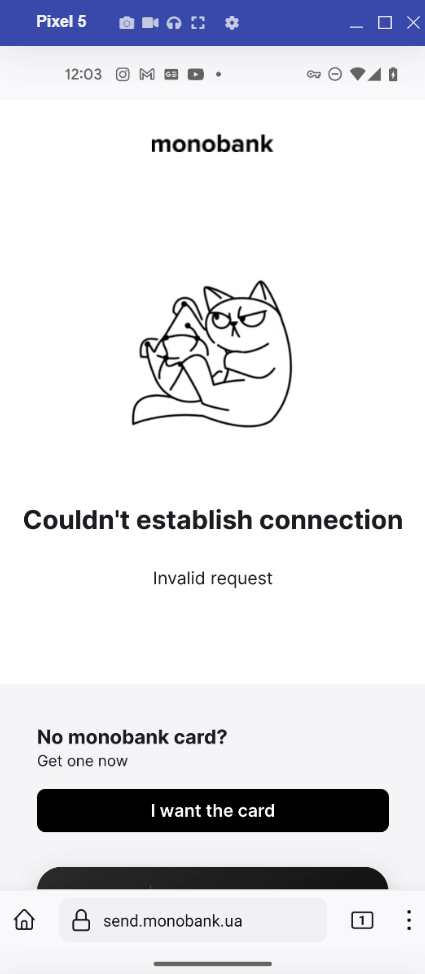 send.monobank.ua - site is not usable · Issue #120178 · webcompat/web-bugs · GitHub