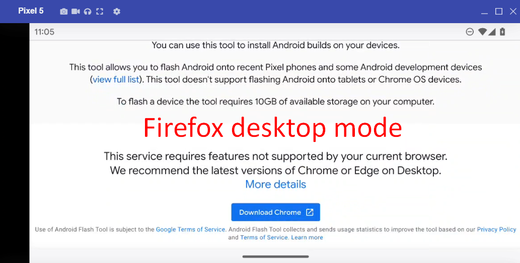 flash.android.com - Firefox is not a supported browser on desktop mode · Issue #120886 ...