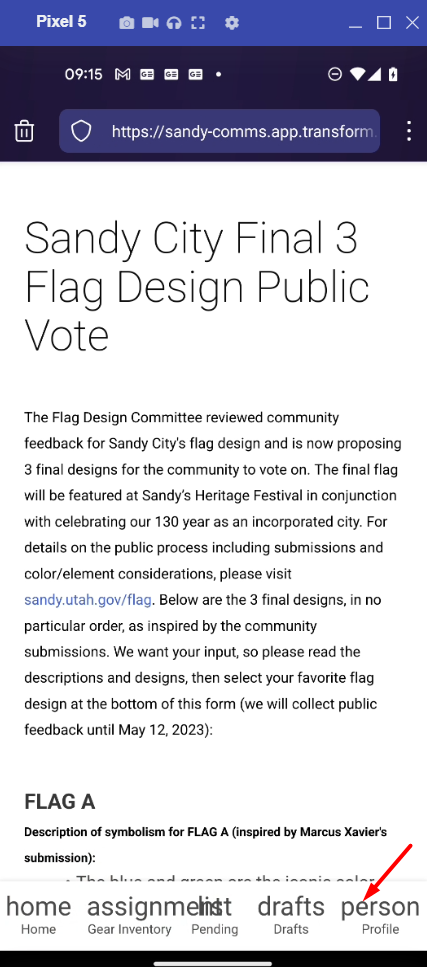 sandy-comms.app.transform.civicplus.com - Elements do not load correctly on the page (Focus ...