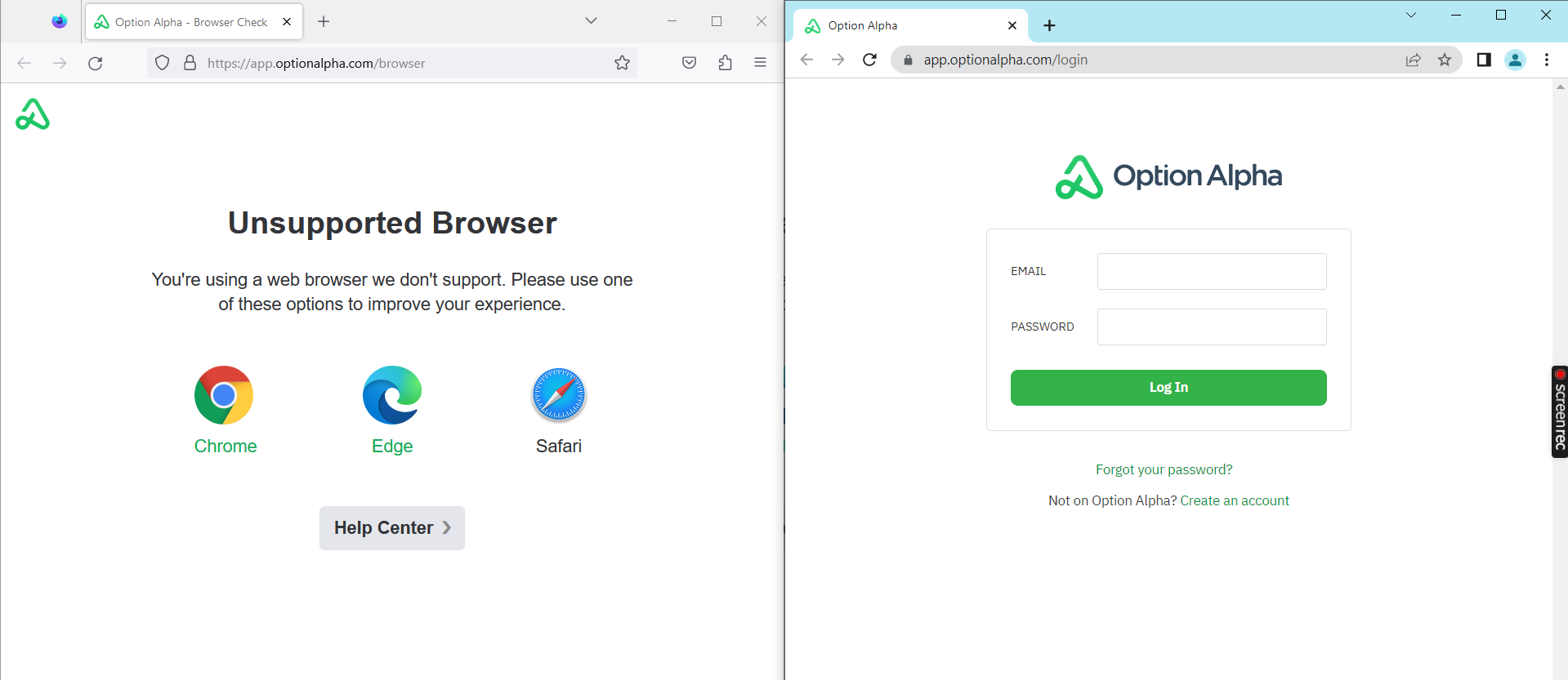 optionalpha.com - Firefox is not a supported browser · Issue #121862 ...