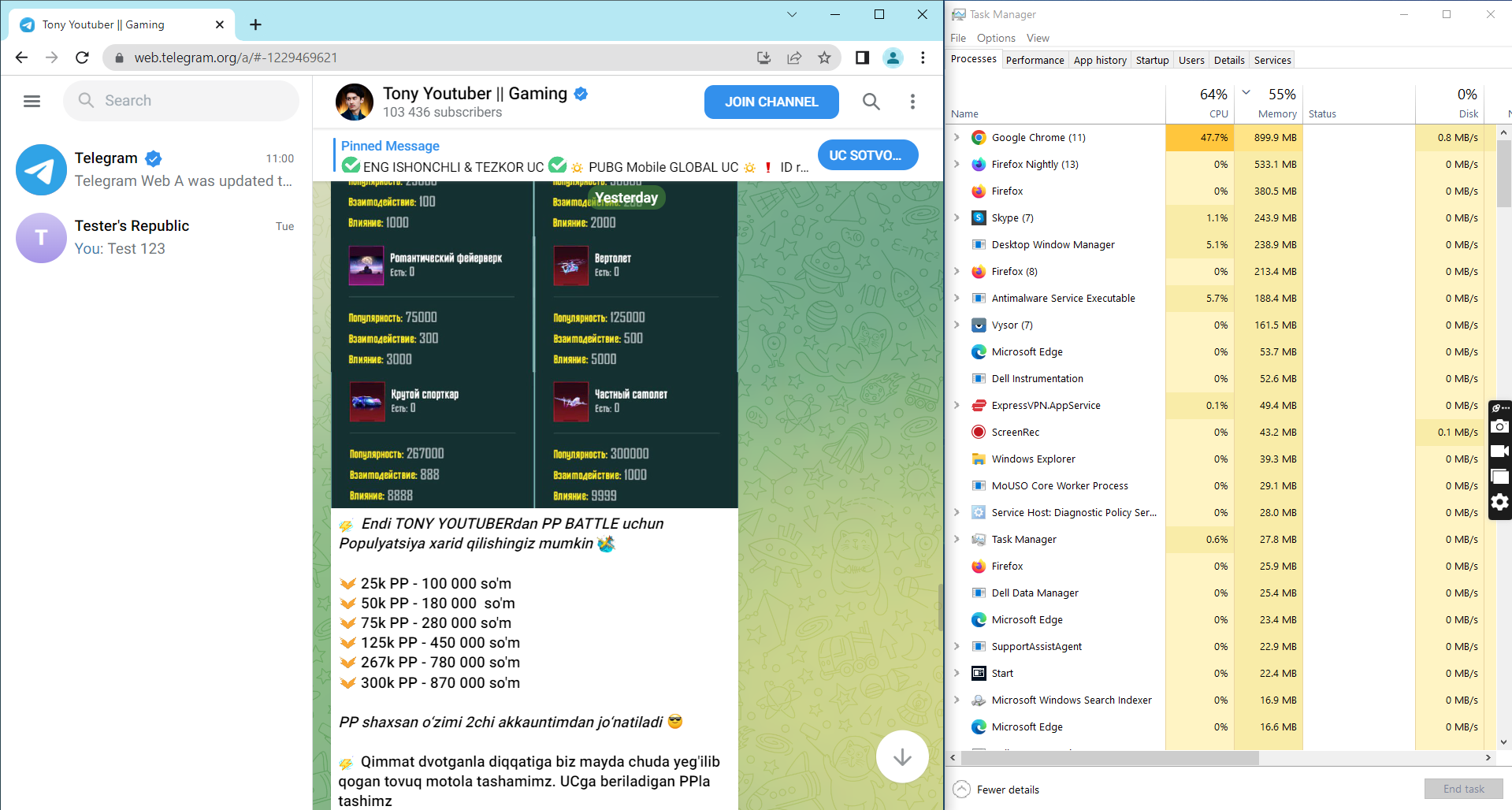 web.telegram.org - site is not usable · Issue #123403 · webcompat/web-bugs · GitHub