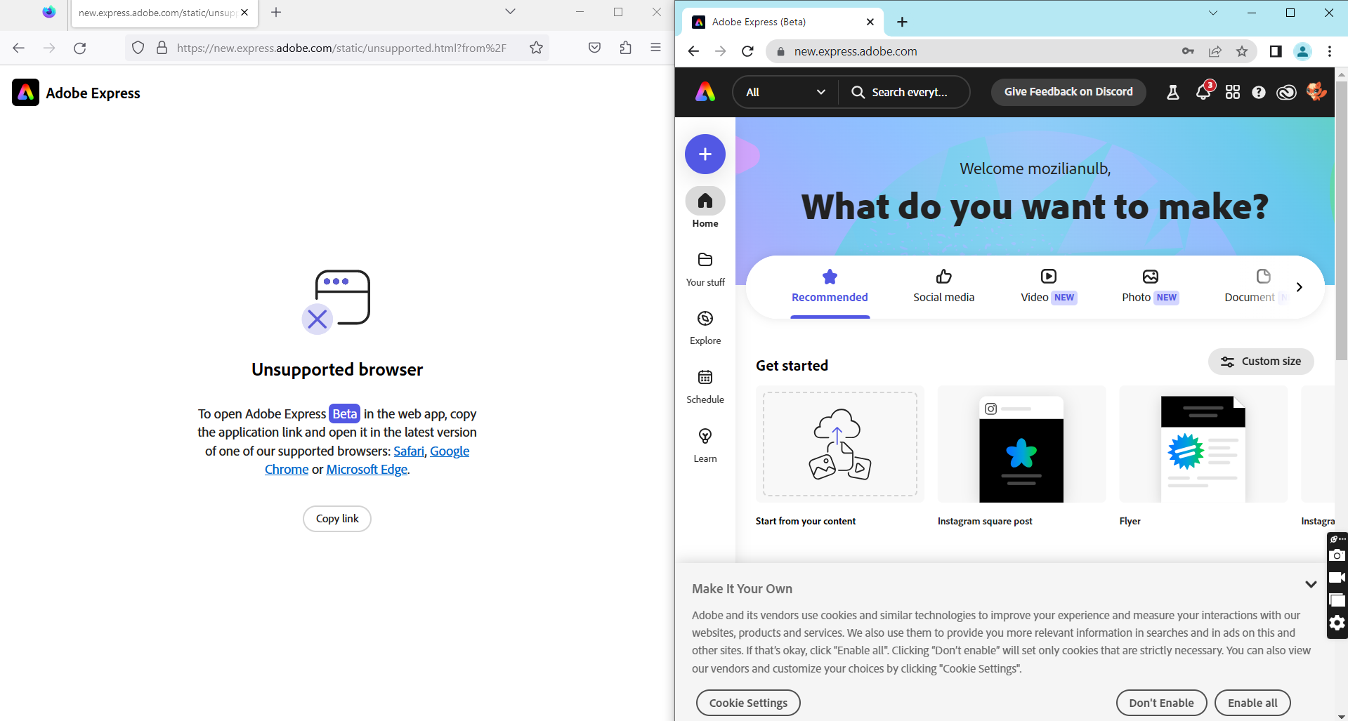 new.express.adobe.com - Firefox is not a supported browser · Issue #123645 · webcompat/web-bugs ...