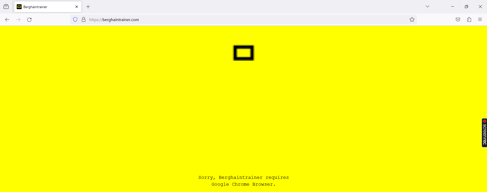 berghaintrainer.com - Firefox is not a supported browser · Issue #127738 · webcompat/web-bugs ...
