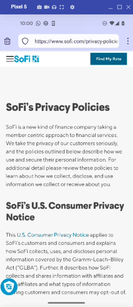 www.sofi.com - site is not usable · Issue #128624 · webcompat/web-bugs · GitHub