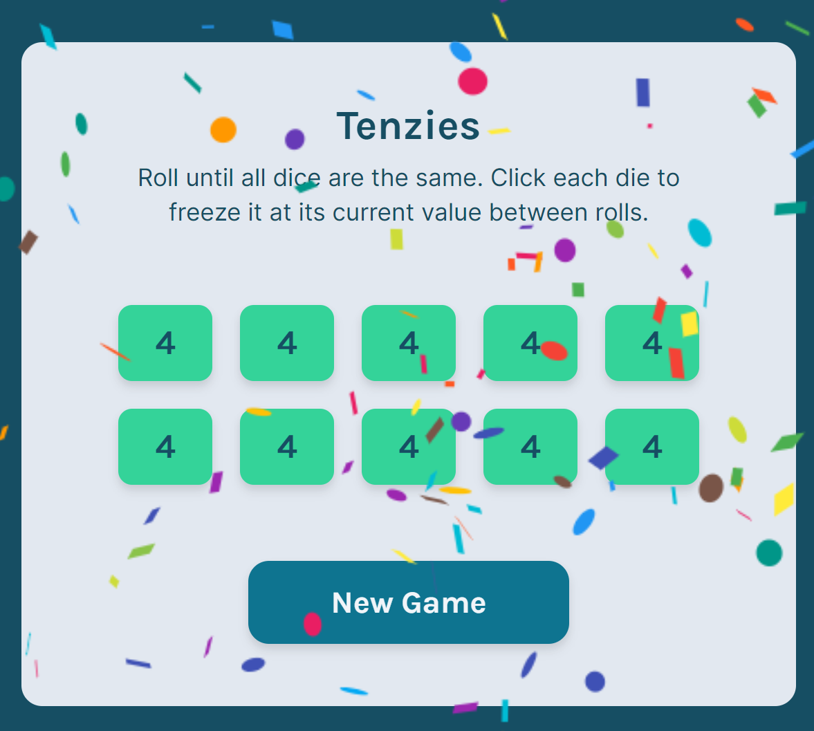 Github Farulivantenzies Game An Online Digital Remake Of Tenzies Game 