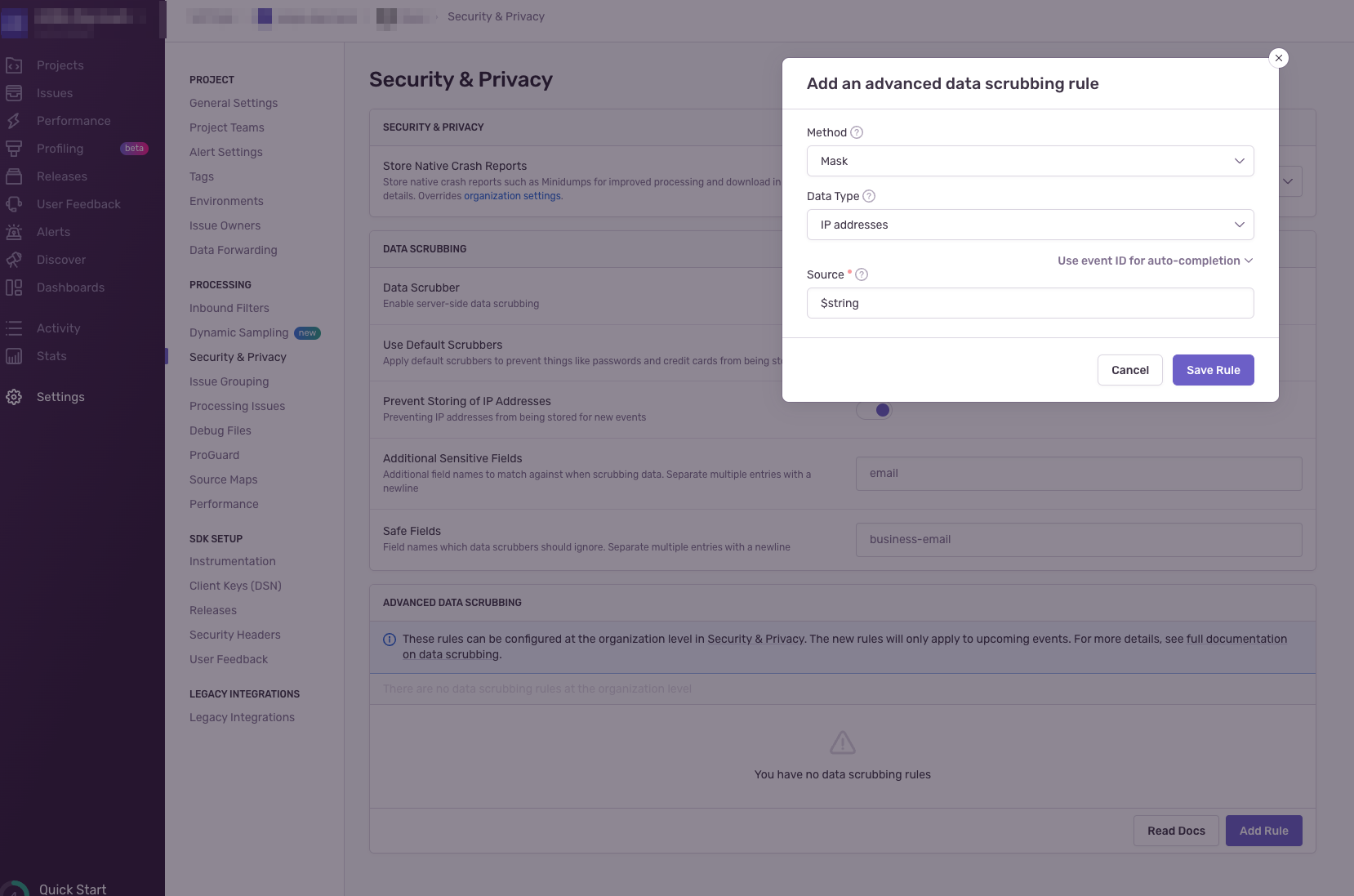 Filtering IP address in Settings - Which option covers what? · Issue #5916 · getsentry/sentry ...