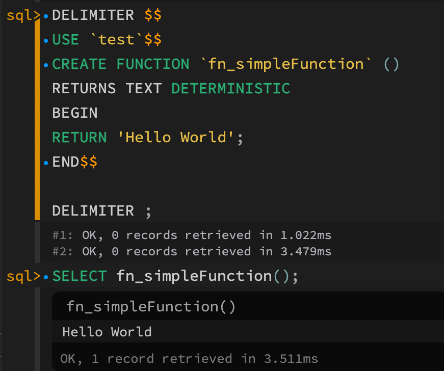 Unable to create User Defined function · Issue #3 · mysql/mysql-shell-plugins · GitHub