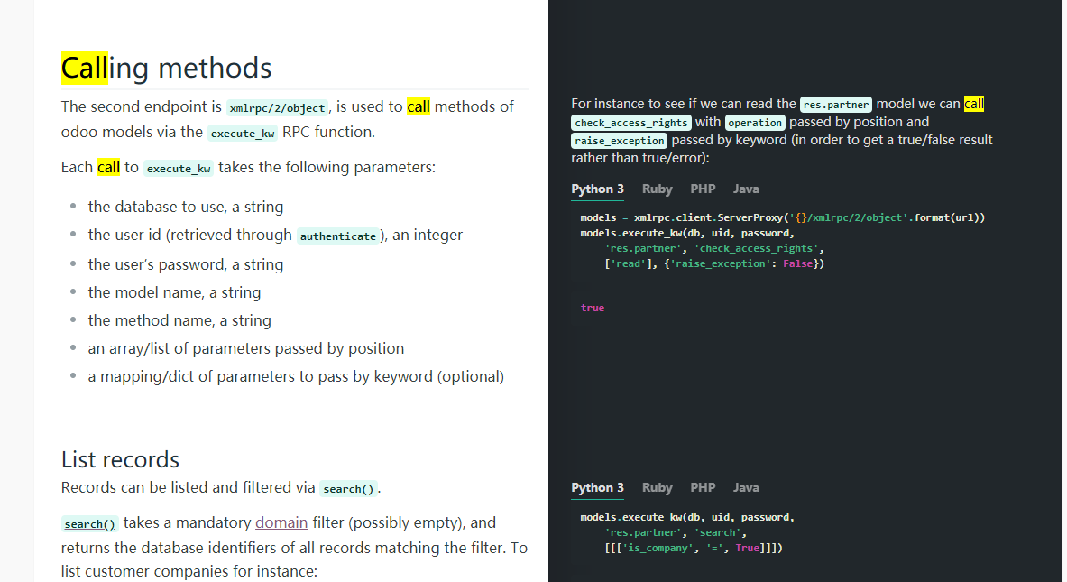 How to call methods in Odoo? · Issue #10 · Intechnity-com/OdooJsonRpcClient · GitHub