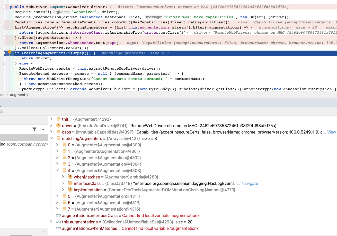 [🐛 Bug]: Using HasAuthentication with Augmenter throws ClassCastException · Issue #10828 ...
