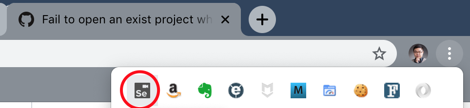 Fail To Open An Exist Project Which Is Saved Before By Selenium Ide